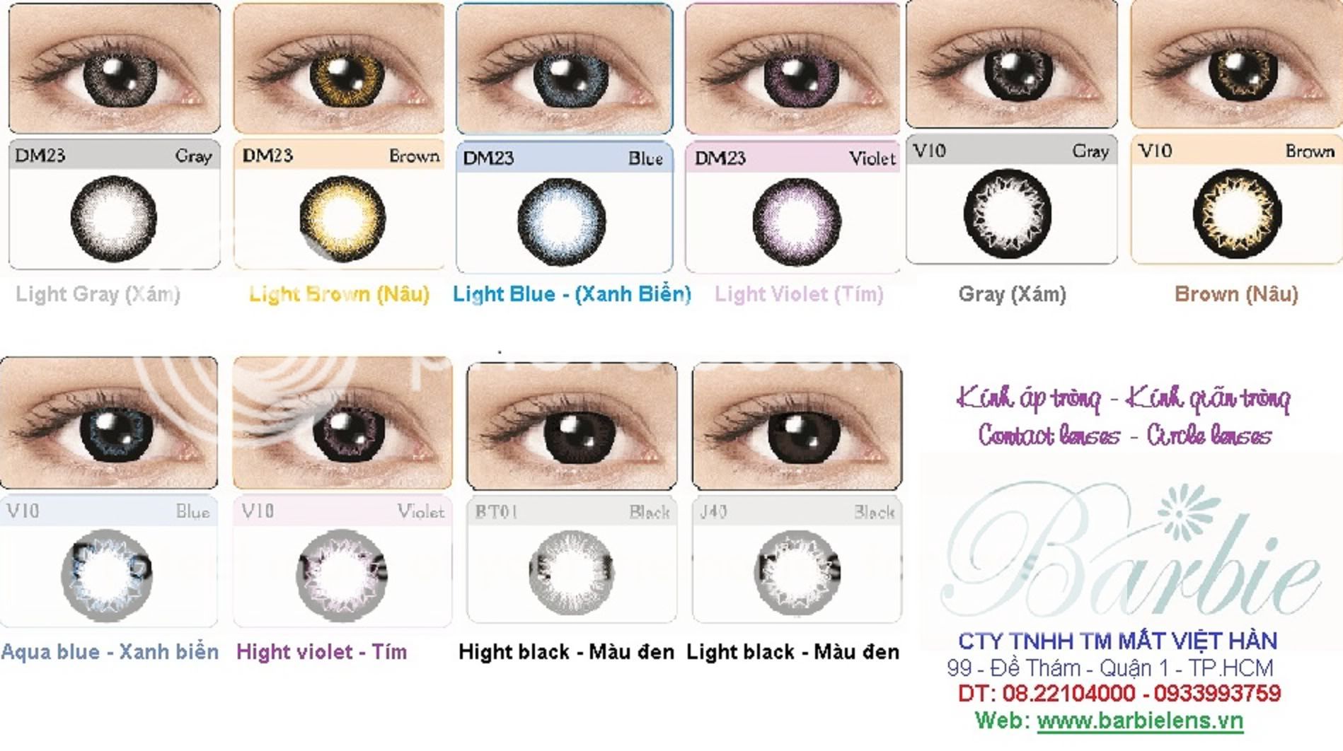 Cửa hàng bán kính áp tròng - cửa hàng bán contact lens - Shop Barbie ...